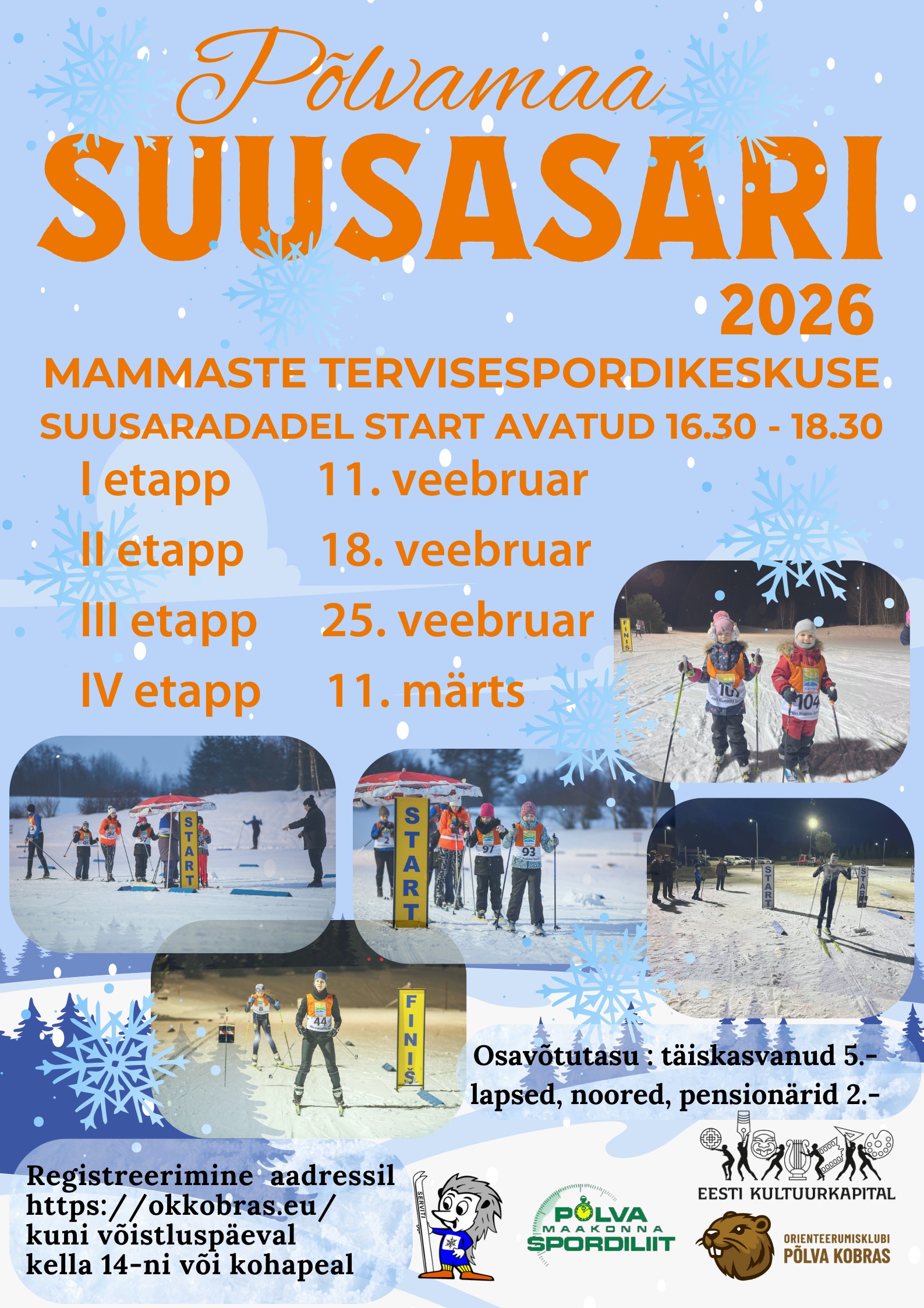 Põlvamaa Suusasari 2026 – Mammaste Tervisespordikeskus